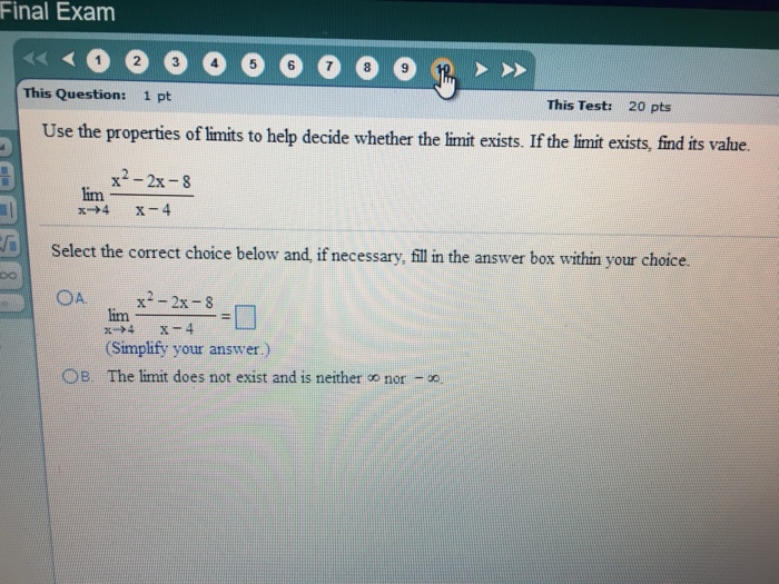 Solved Use the properties of limit to help decide whether | Chegg.com