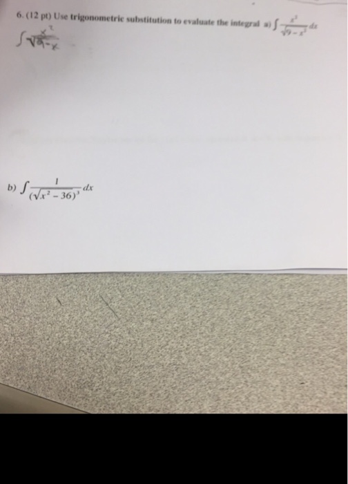 Solved Use substitution to evaluale the integral integral | Chegg.com