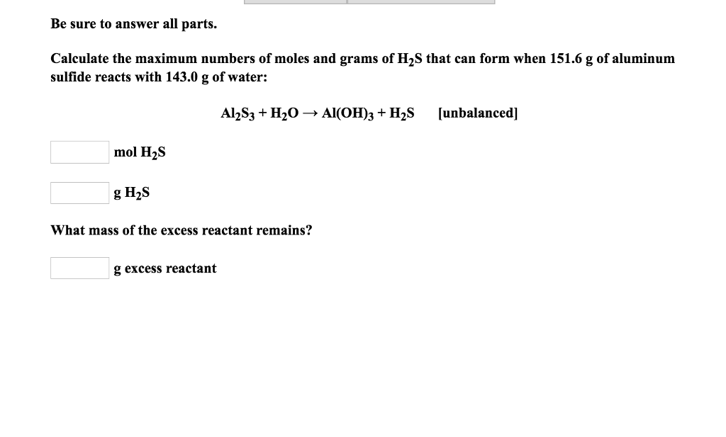 Solved Be sure to answer all parts. Calculate the maximum | Chegg.com