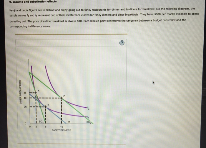 Solved 9. Income and substitution effects Kenjil and Lucia | Chegg.com