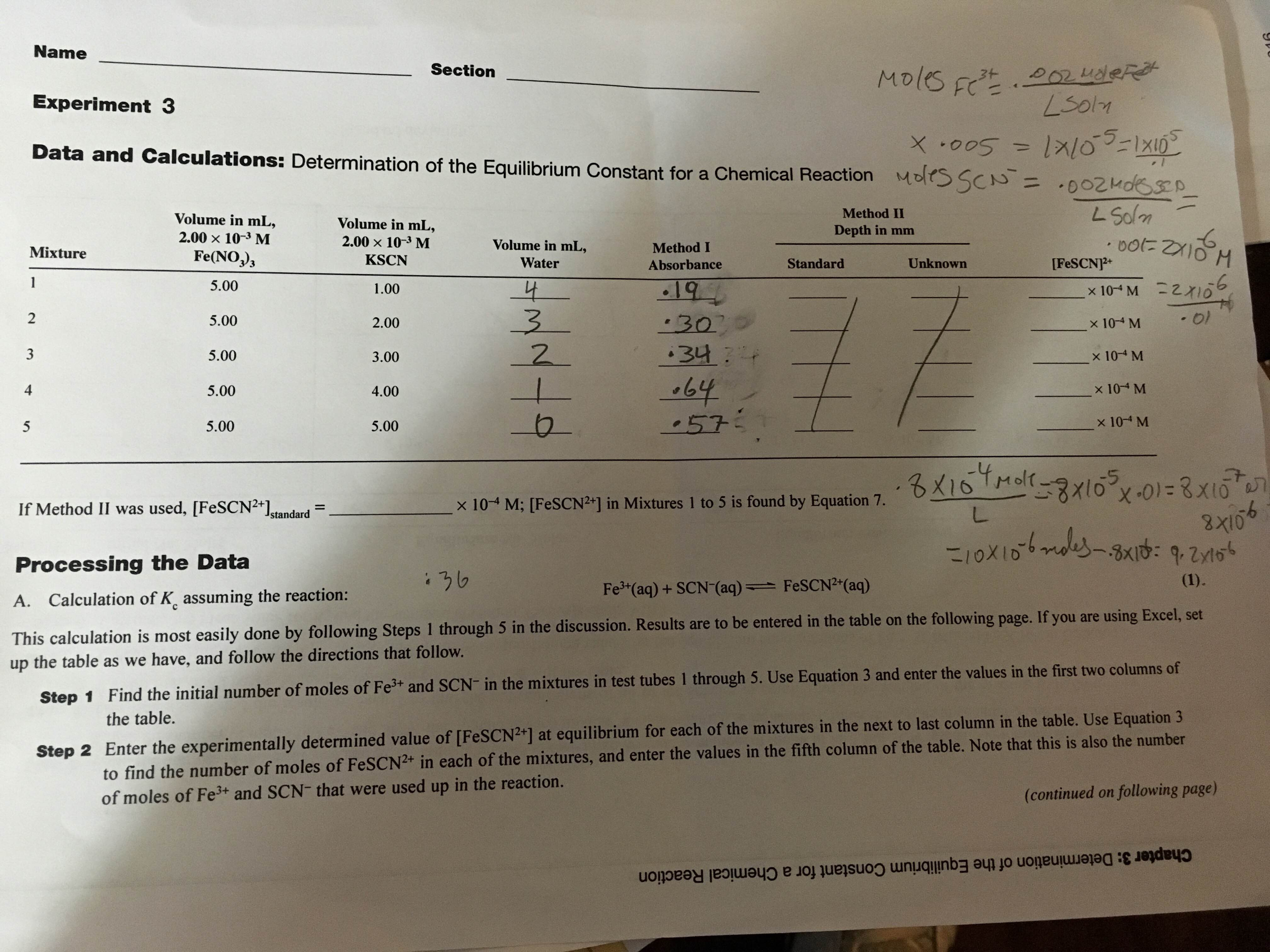 Solved Help with calculations and graph. Lab: determination | Chegg.com