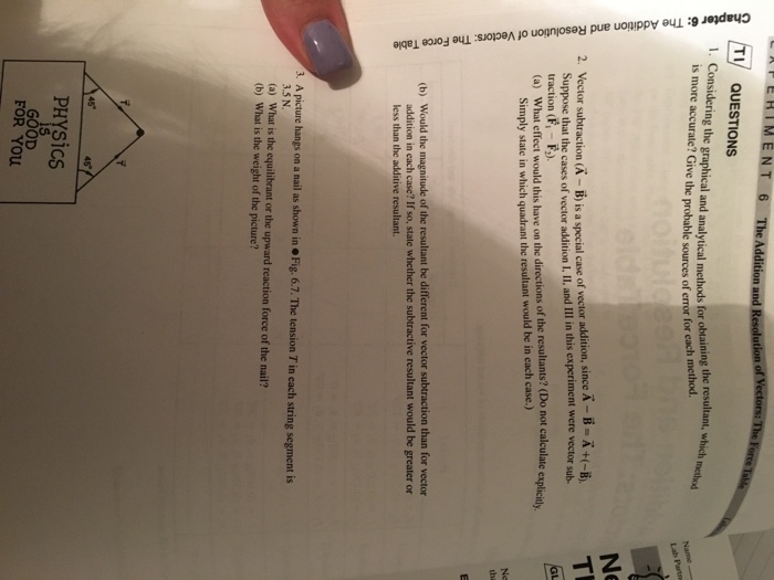 Solved Considering the graphical and analysis methods for | Chegg.com