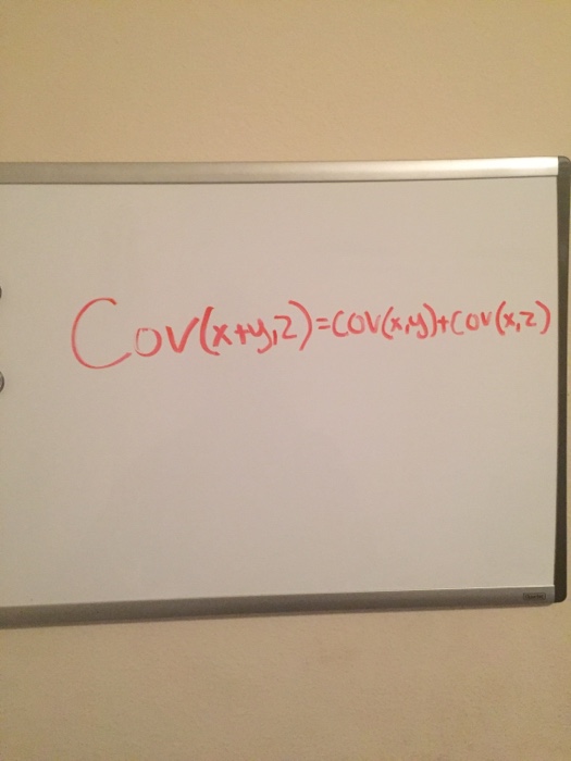 Solved cov (x + y, z) = cov (x, y) + cov (x, z) | Chegg.com