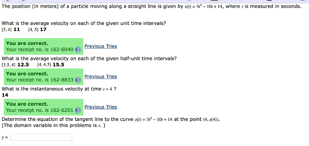Solved The position (in meters) of a particle moving along a | Chegg.com