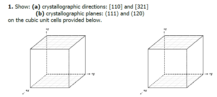 Solved 1. Show: (a) crystallographic directions: [110] and | Chegg.com