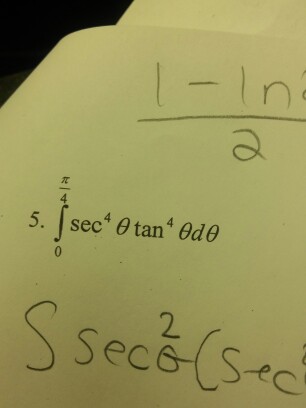 Solved integral_0^pi/4 sec^4 theta tan^4 theta d theta | Chegg.com