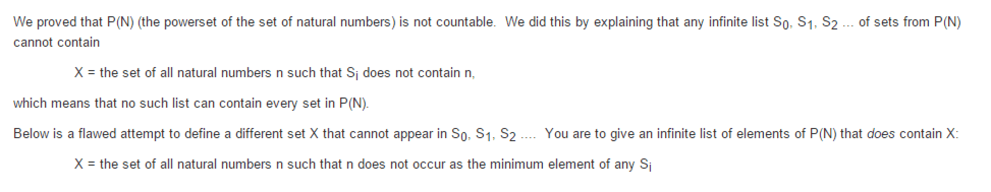 Solved We proved that P(M) (the powerset of the set of | Chegg.com