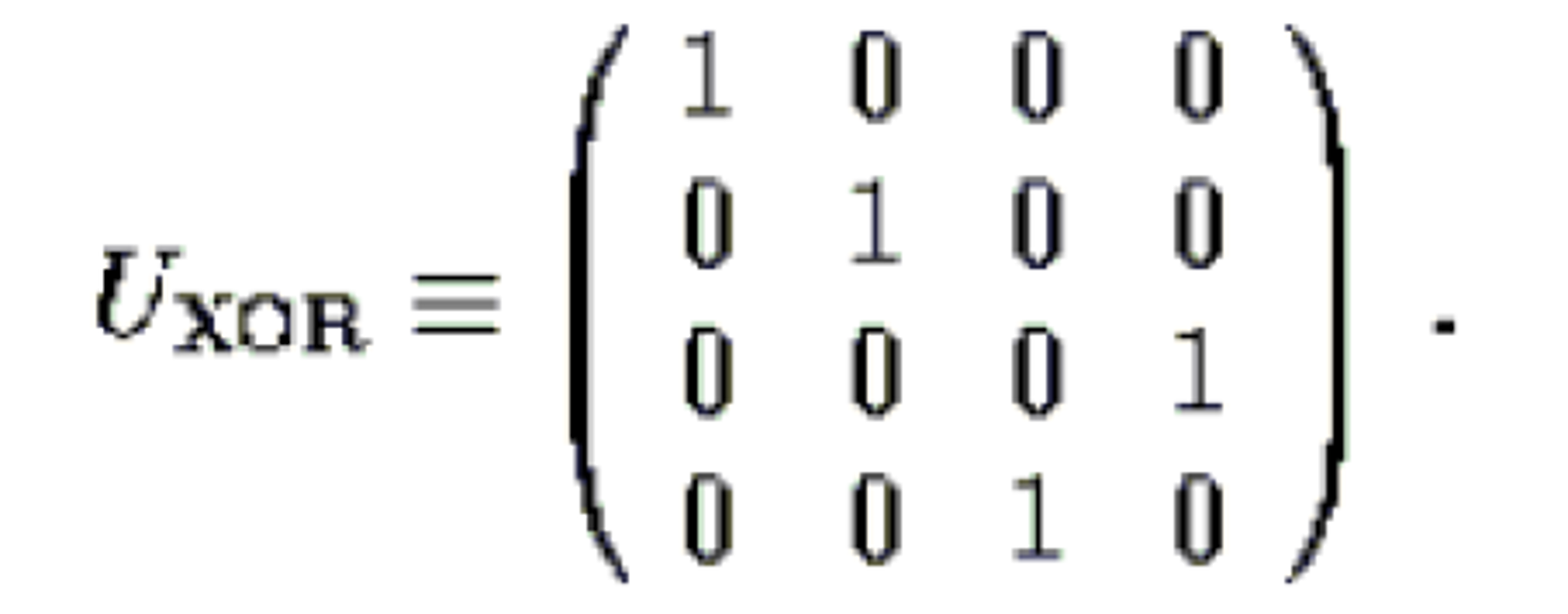 A quantum XOR gate is represented as a unitary | Chegg.com