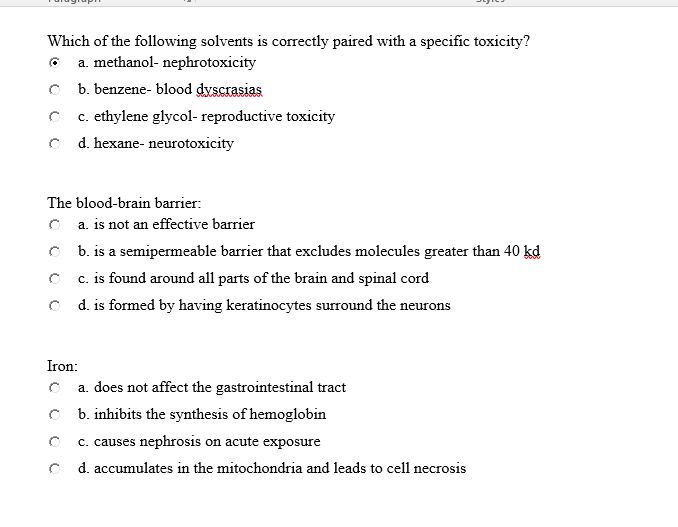 Solved Which of the following solvents is correctly paired | Chegg.com