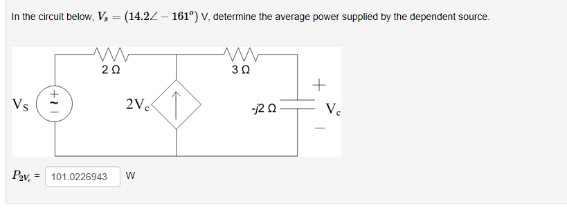 Solved In the circuit below, V (14.22 -161°) V, determine | Chegg.com
