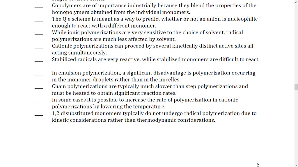 Solved Copolymers Are Of Importance Industrially Because
