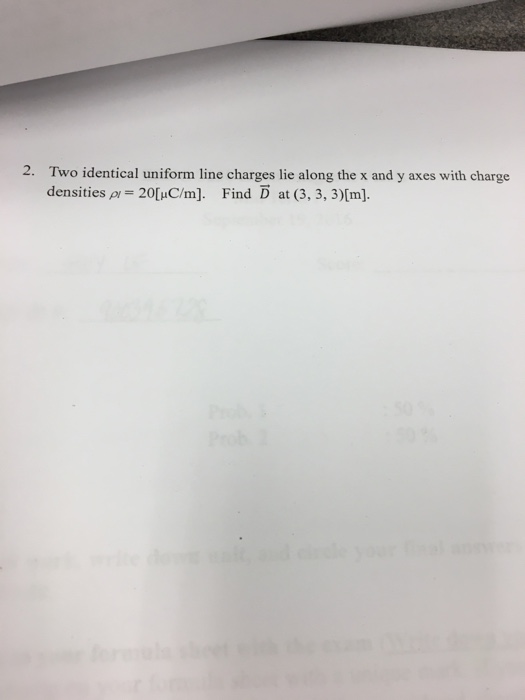 Solved Two identical uniform line charges lie along the x | Chegg.com
