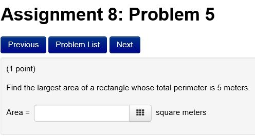 Solved Find the largest area of a rectangle whose total | Chegg.com