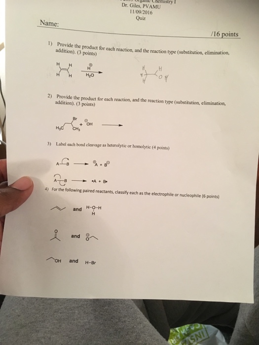 Solved Provide the product for each reaction, and the | Chegg.com
