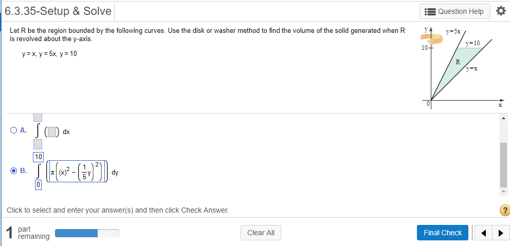 Solved 6.3.35-Setup & Solve Question Help Let R be the | Chegg.com