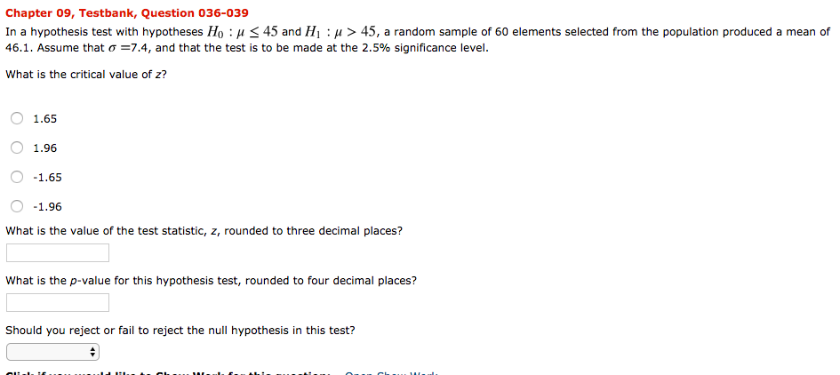 Solved Chapter 09, Testbank, Question 036-039 In a | Chegg.com