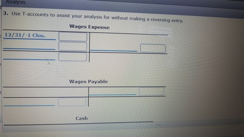 Solved Instructions Journal Entries Reversing Entry Analysis | Chegg.com