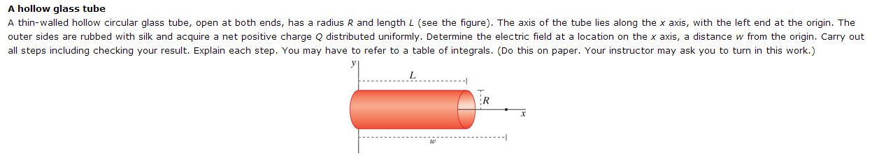Solved A hollow glass tube A thin-walled hollow circular | Chegg.com