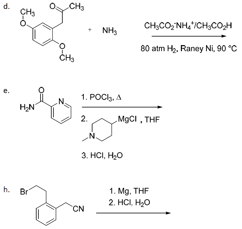 Solved CH HoN h. Br ose CH CH3CO2 NH4+/CH3CO2H NH 80 atm H2, | Chegg.com