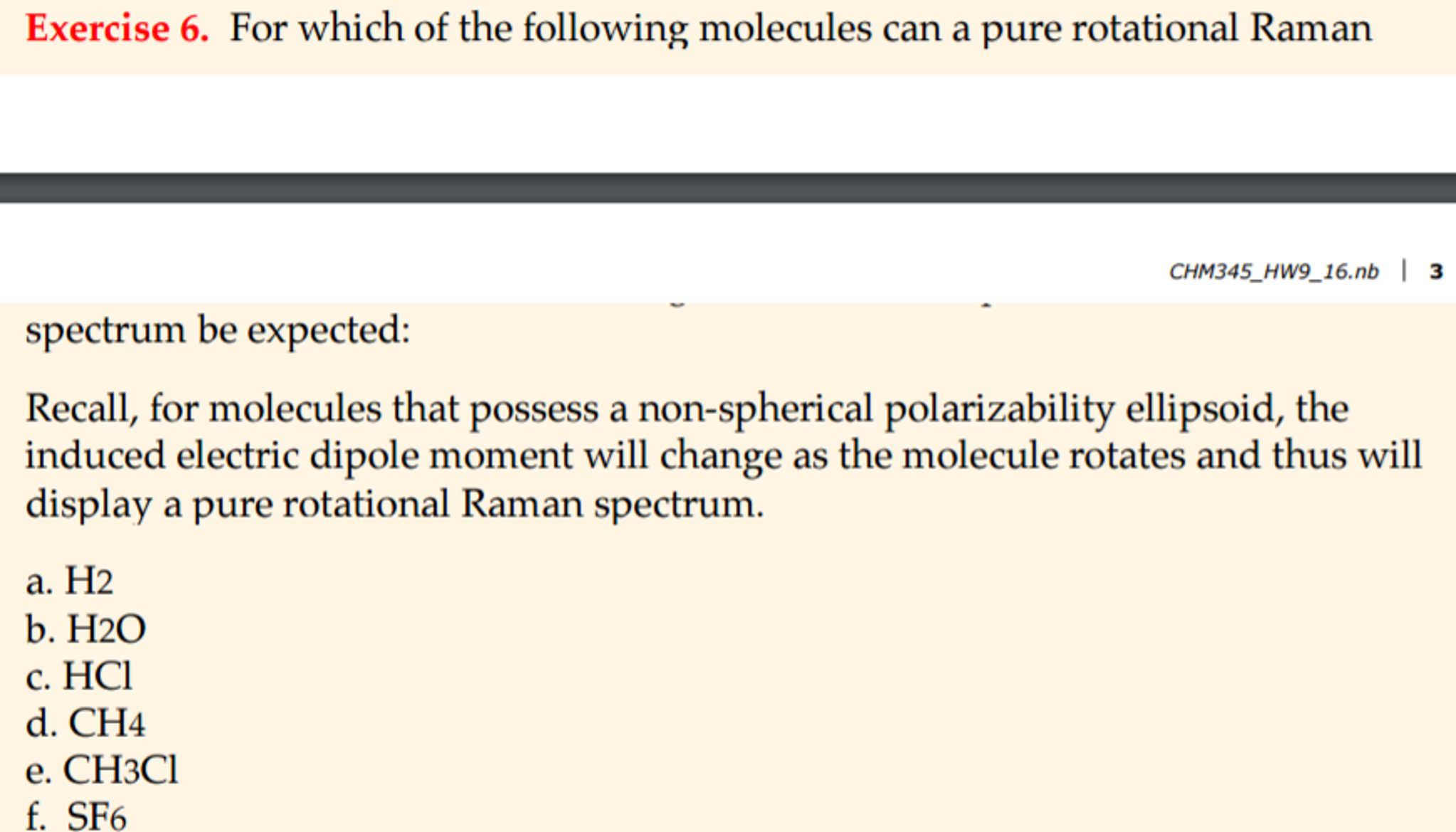 For which of the following molecules can a pure | Chegg.com