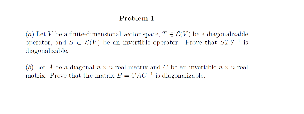 Solved Let V be a finite dimensional vector space, T | Chegg.com