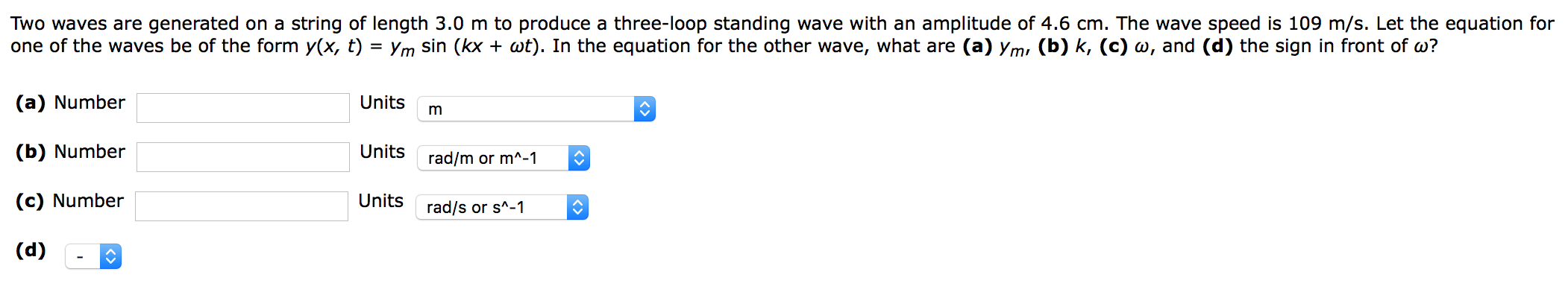 Solved Two waves are generated on a string of length 3.0 m | Chegg.com