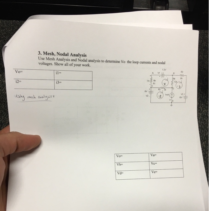 Solved Mesh, Nodal Analysis Use Mesh Analysis and Nodal | Chegg.com