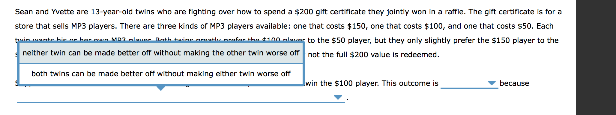 Solved 1. Efficiency, inefficiency, and equity Sean and | Chegg.com