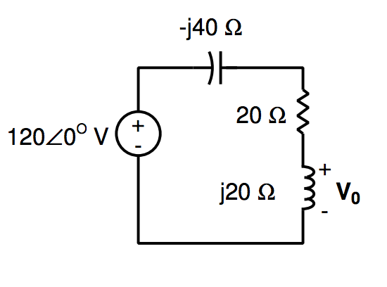 Solved Find the voltage V0 in phasor notation for the | Chegg.com