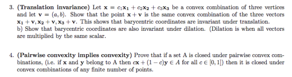 Solved 3. (Translation invariance) Let x = c1X1 + c2x2 + | Chegg.com