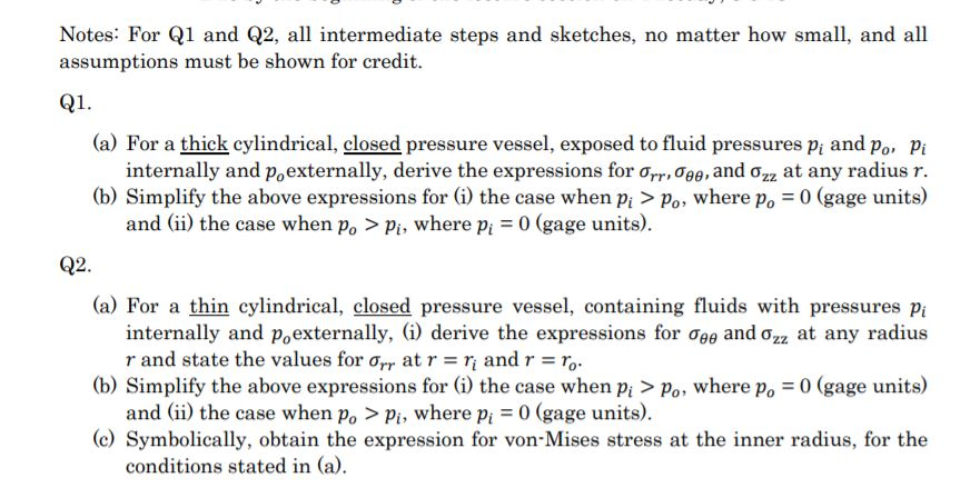 Solved Notes: For Q1 and Q2, all intermediate steps and | Chegg.com