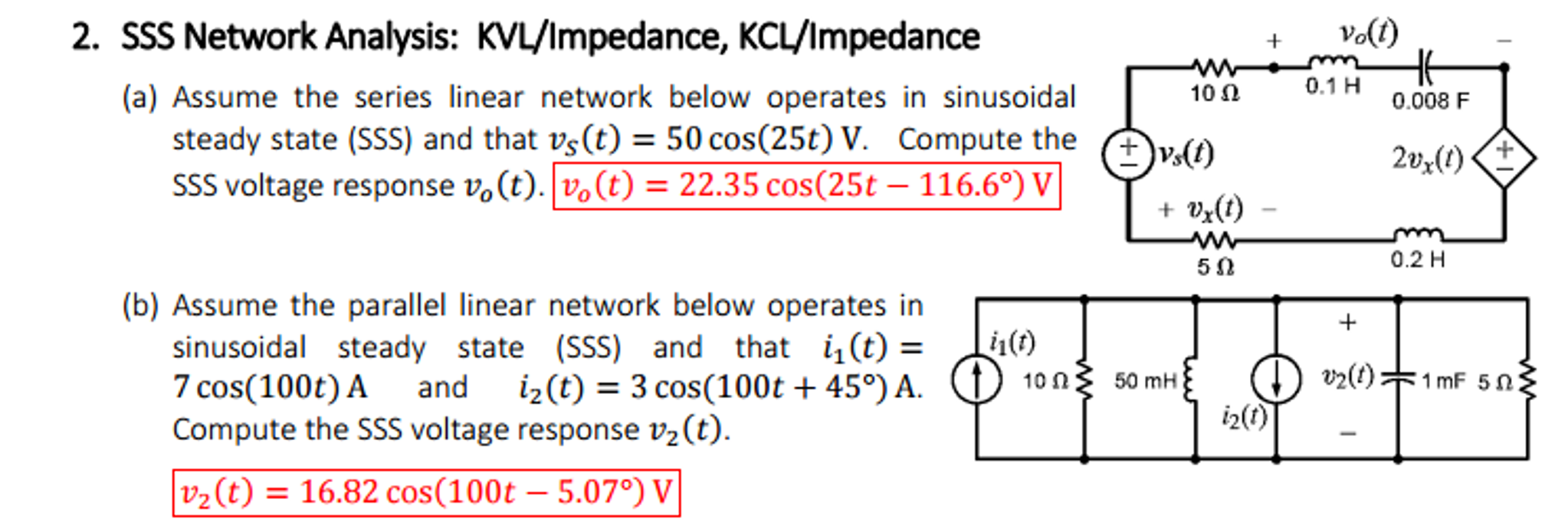 Solved Assume the series linear network below operates in | Chegg.com