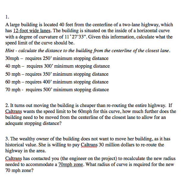 1. A large building is located 40 feet from the | Chegg.com