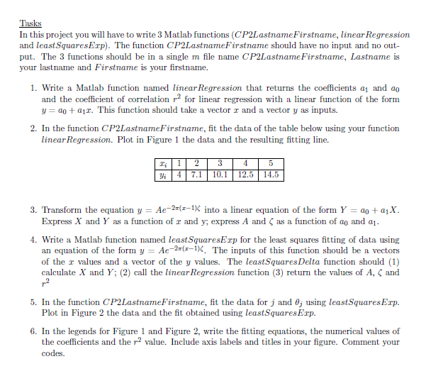 Matlab project | Chegg.com