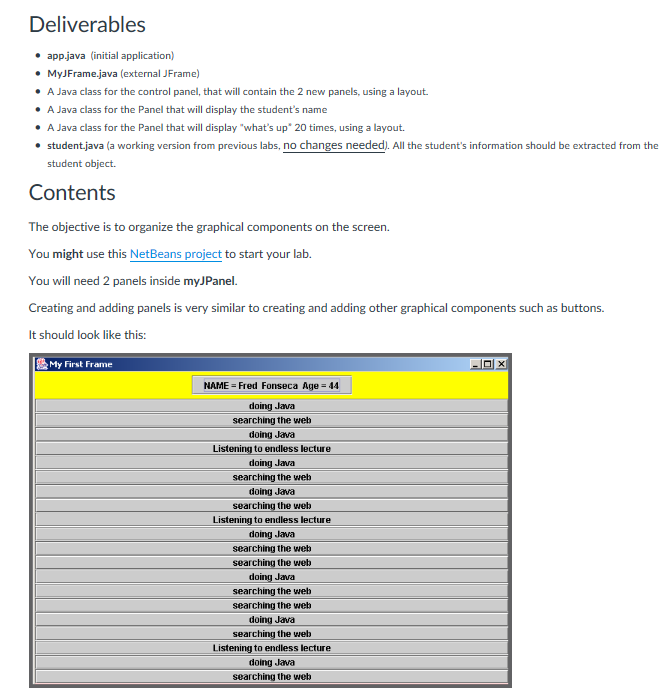 Solved Deliverables app.java (initial application) | Chegg.com