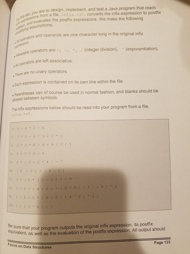 Solved Lab: Infix to Postfix Notation Computer Lab: Infix | Chegg.com
