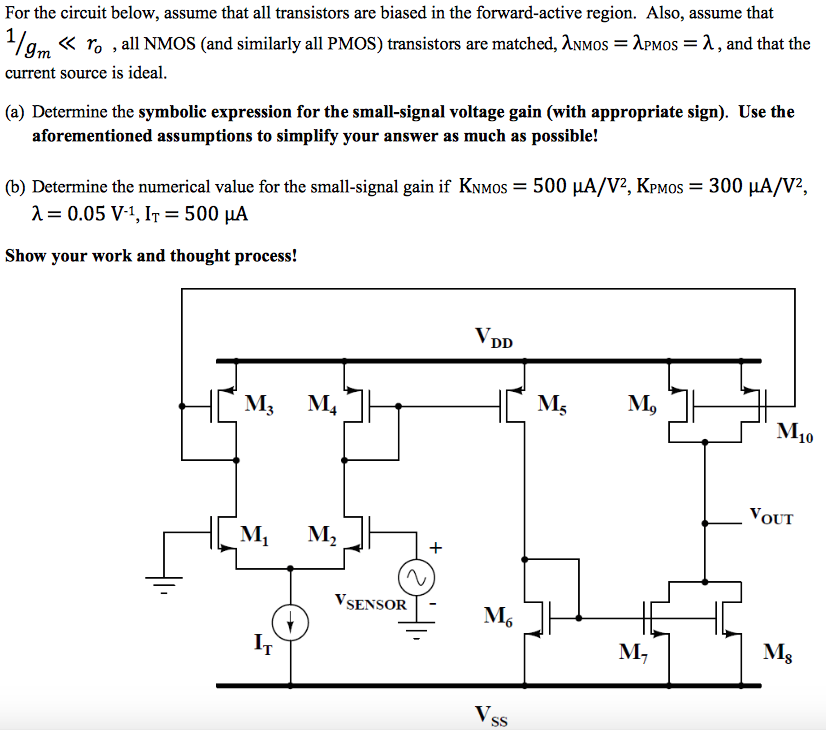 Solved For the circuit below, assume that all transistors | Chegg.com