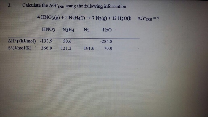 Solved Calculate the Delta G ^degree _rxn using the | Chegg.com