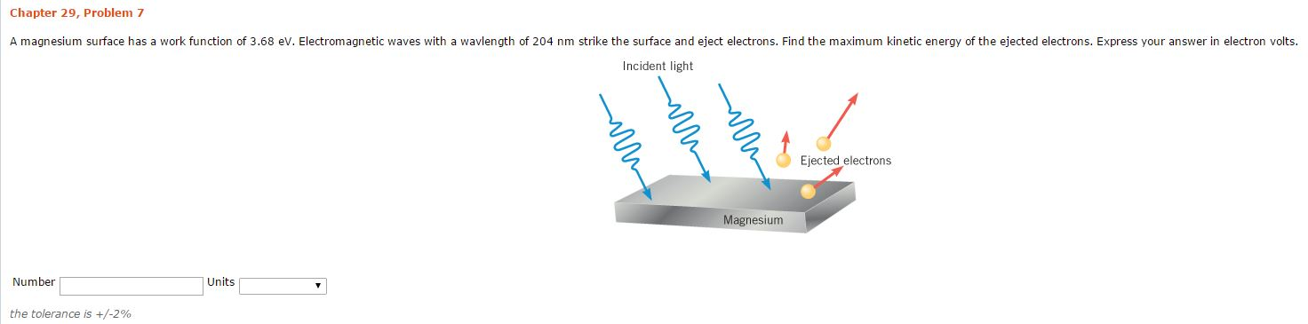 Solved A magnesium surface has a work function of 3.68 eV. | Chegg.com