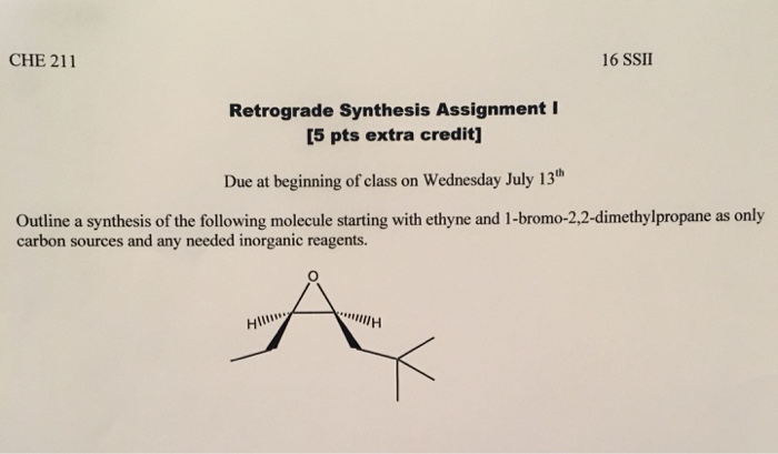 Solved Outline a synthesis of the following molecule | Chegg.com