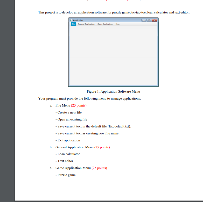 Solved This project is to develop an application software | Chegg.com