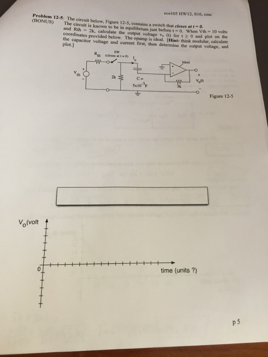 Solved The circuit below, Figure 12.5, contains a switch | Chegg.com