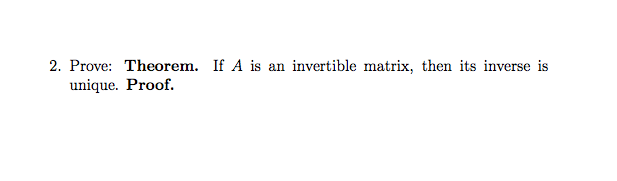 Solved If A is an invertible matrix, then its inverse is | Chegg.com