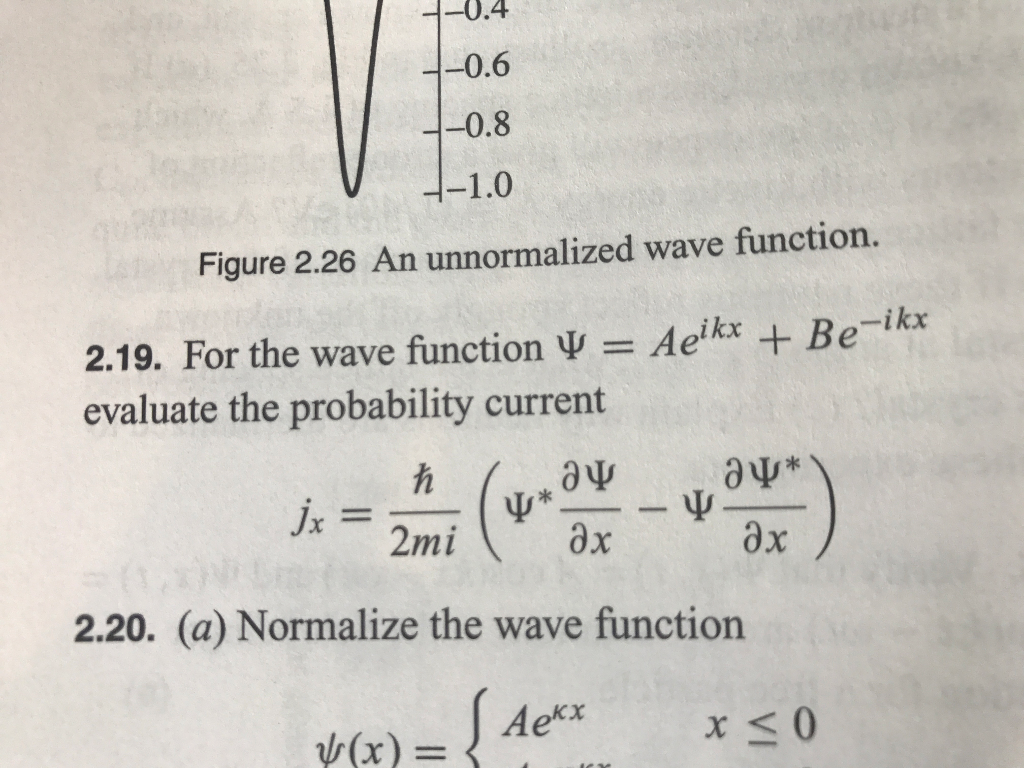 Solved For The Wave Function Psi Ae Ikx Be Ikx
