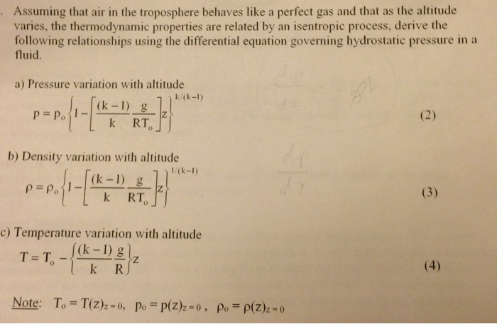 Solved Assuming that air in the troposphere behaves like a | Chegg.com