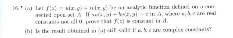 Solved Let f(z) = u(x, y) + iv (x, y) be an analytic | Chegg.com