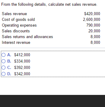 Solved From the following details, calculate net sales | Chegg.com