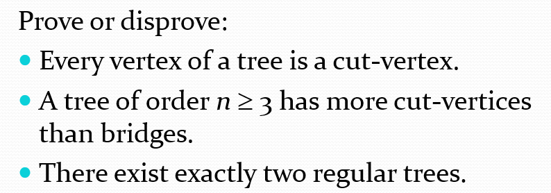 Solved Prove or disprove: Every vertex of a tree is a | Chegg.com