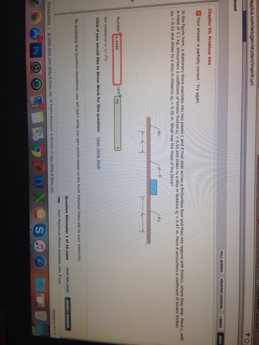 Solved In the figure here, a stationary block explodes into | Chegg.com