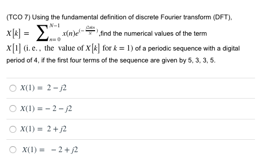 Solved (TCO 7) Using the fundamental definition of discrete | Chegg.com
